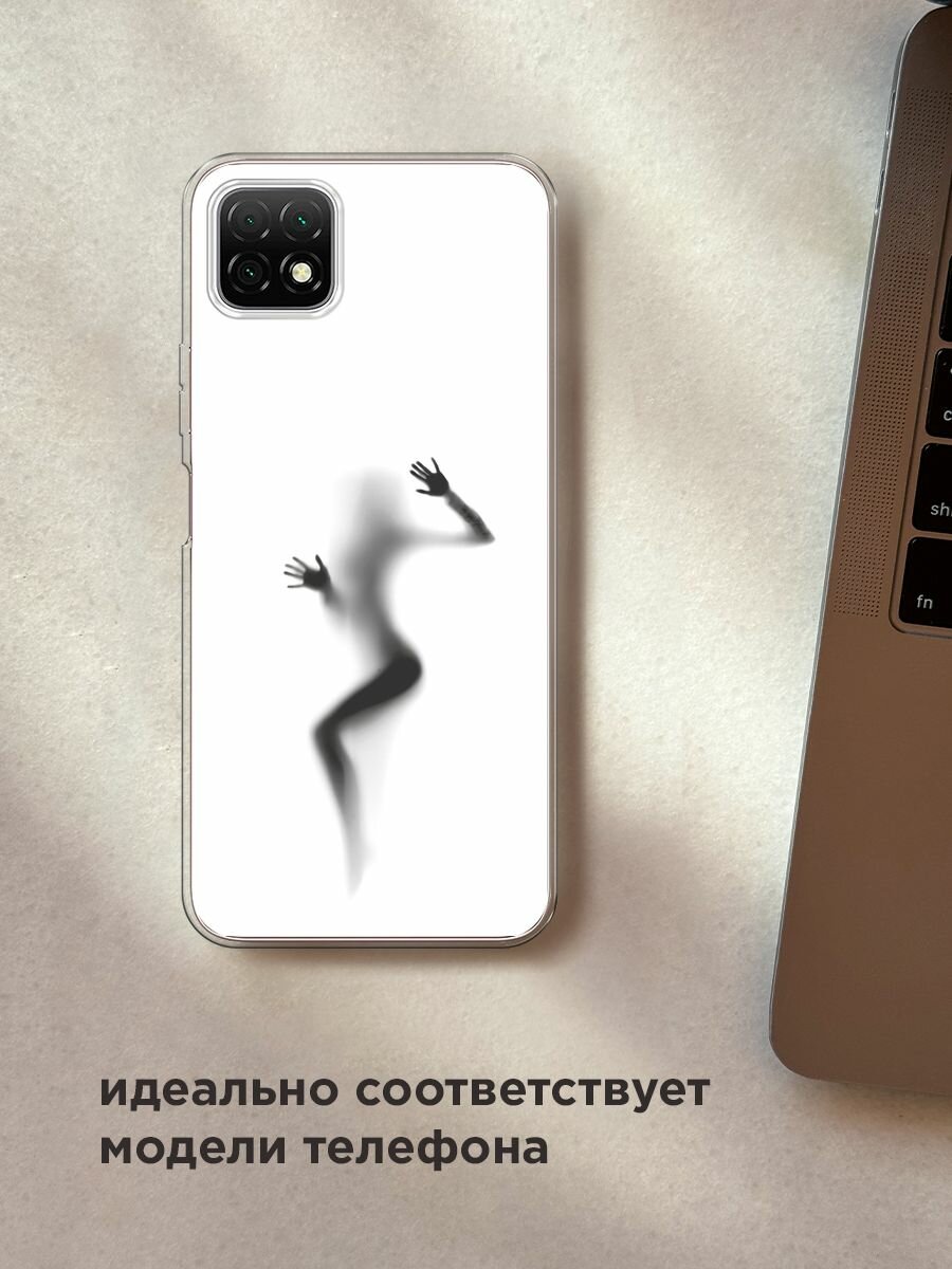 Силиконовый чехол на Wiko T3 / Вико Т3 с принтом "Девушка в душе" — фото 1