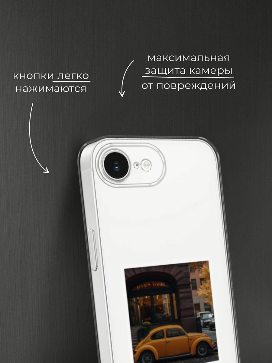 Чехол на Apple iPhone 16e/17e / Айфон 16е/17e с принтом Осенний палароид — фото 1