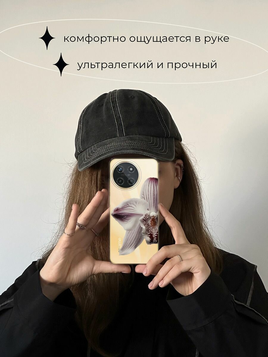 Чехол на Realme 11 4G / Реалми 11 4G с принтом Белая орхидея — фото 1
