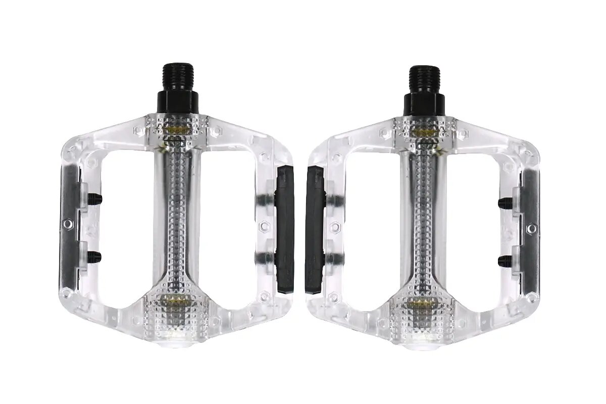 Педали Feimin FP-801clear, 110x100мм, 9/16", 327г, прозрачные