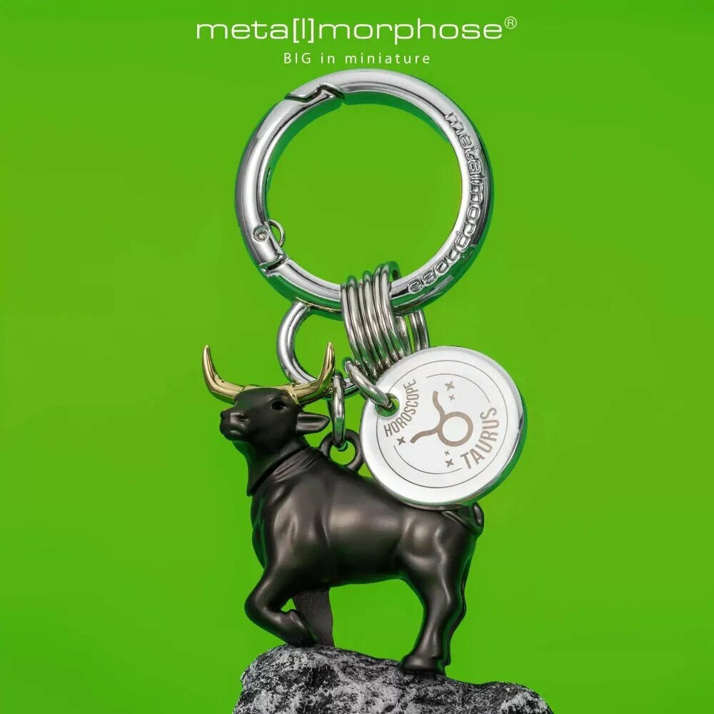 Бельгийский бренд Metalmorphose брелок-Телец - коллекция знаков зодиака, мощный аксессуар (20.04-20.05)