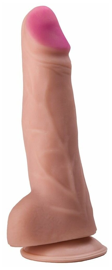 Телесный стимулятор-фаллос - 20,5 см, LOVETOY (А-Полимер), CyberSkin, телесный