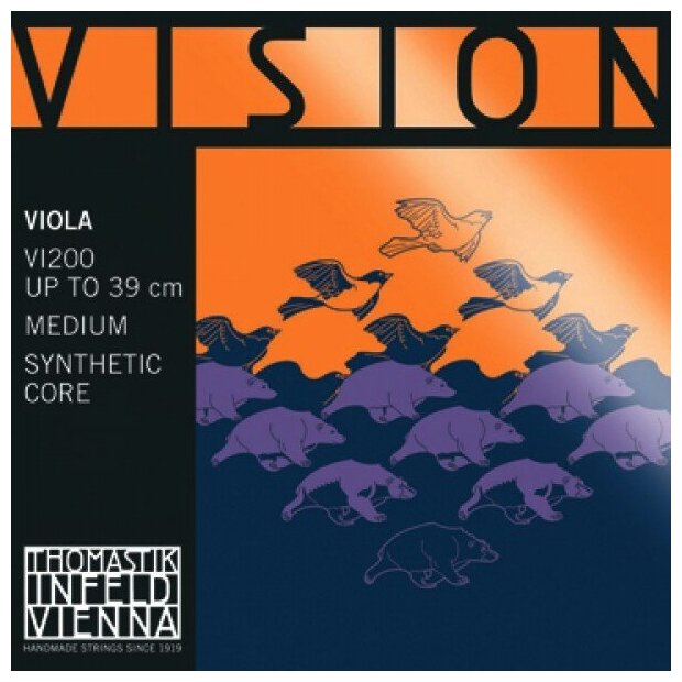 VI200 Vision Комплект струн для альта размером 4/4, среднее натяжение, Thomastik