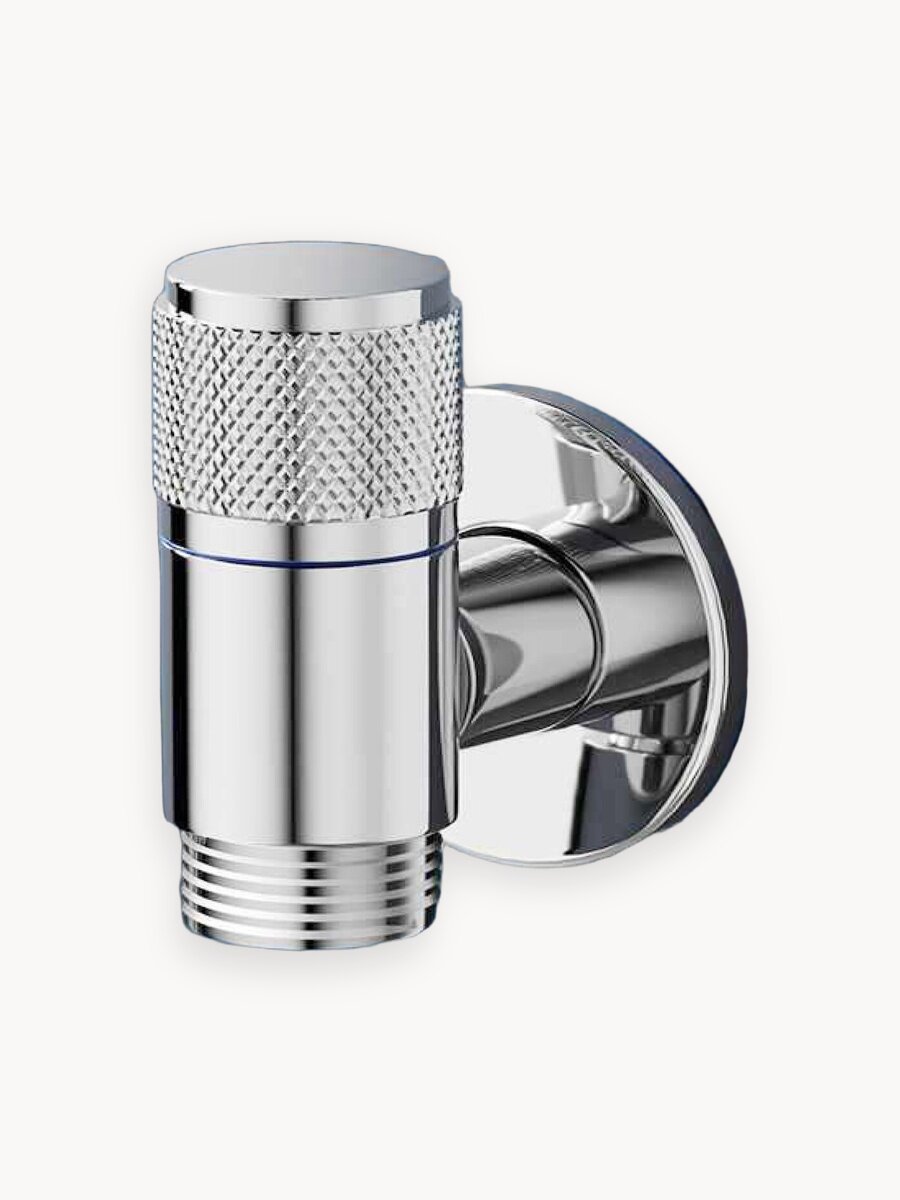 Кран угловой 1/2 для холодной и горячей воды / нержавеющая сталь