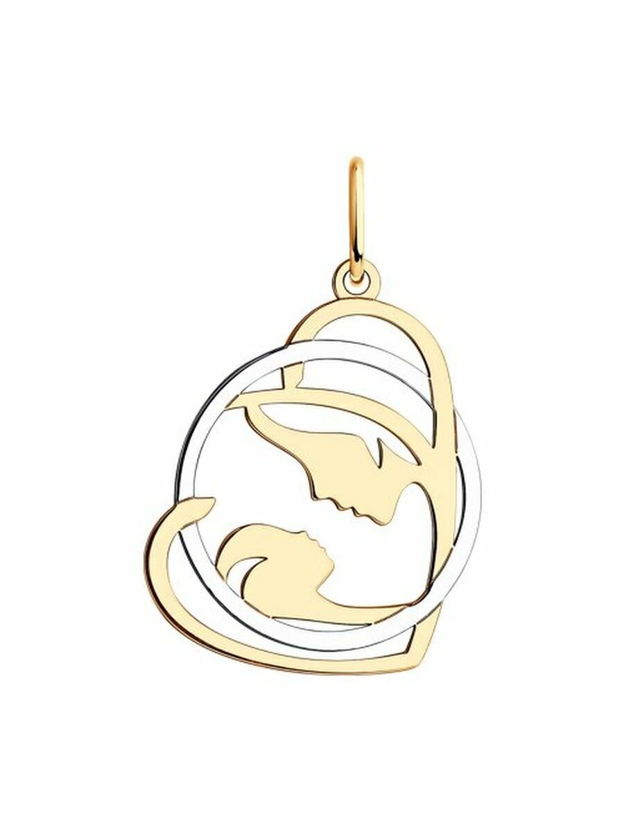 Подвеска, красное золото, 585 проба