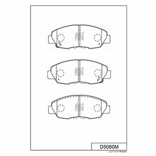 Колодки тормозные Mk Kashiyama D5080M для Honda Accord IV, V, VI, Civic IX, V, VI, VII, VIII, CR-V I