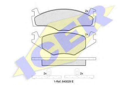 Колодки VW POLO 1.0I-1.9D 94-96 ПЕР Icer 181048