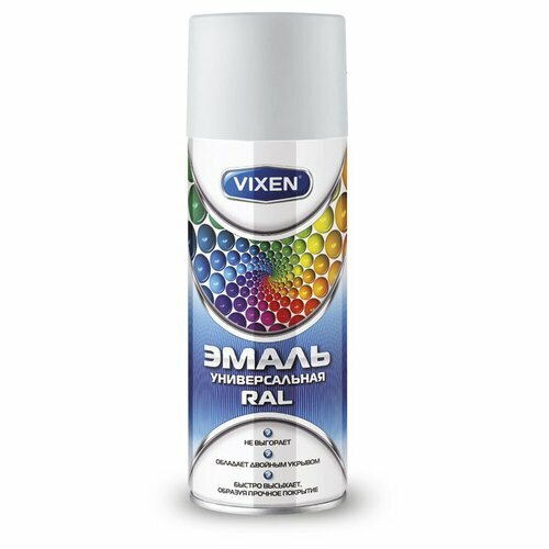 Краска спрей VX-10903 Универсальная белая матовая, 520мл, RAL 9003 VIXEN VX10903