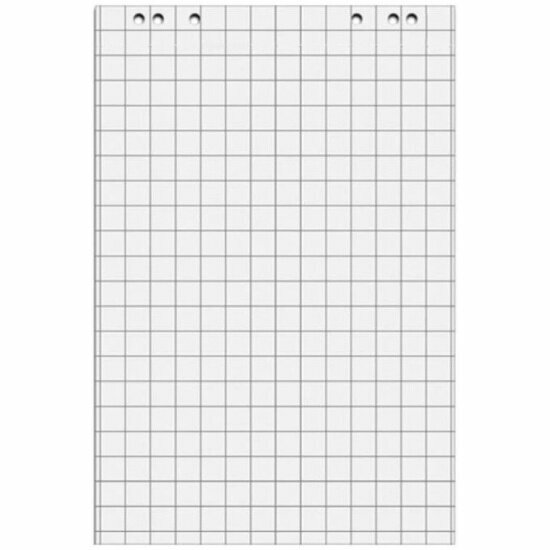 Бумага для флипчартов Attache Economy 67.5х98 см белая 50 листов в клетку (80 г/кв. м, 5 блоков в упаковке)