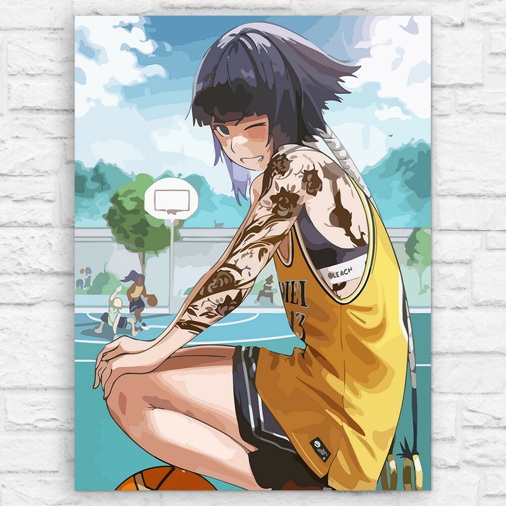 Картина по номерам на холсте аниме блич (bleach, ичиго, рукия, орихиме) - 14887 60х80