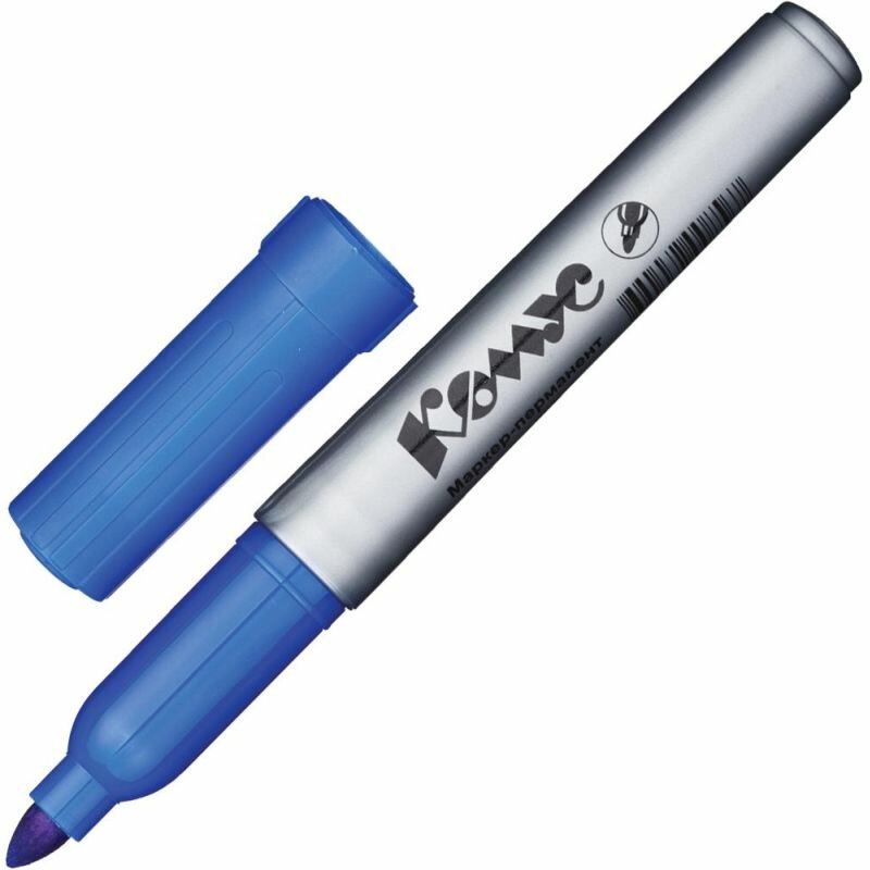 Перманентный маркер Комус PY2304 синий, 1-4 мм, круглый наконечник 162959