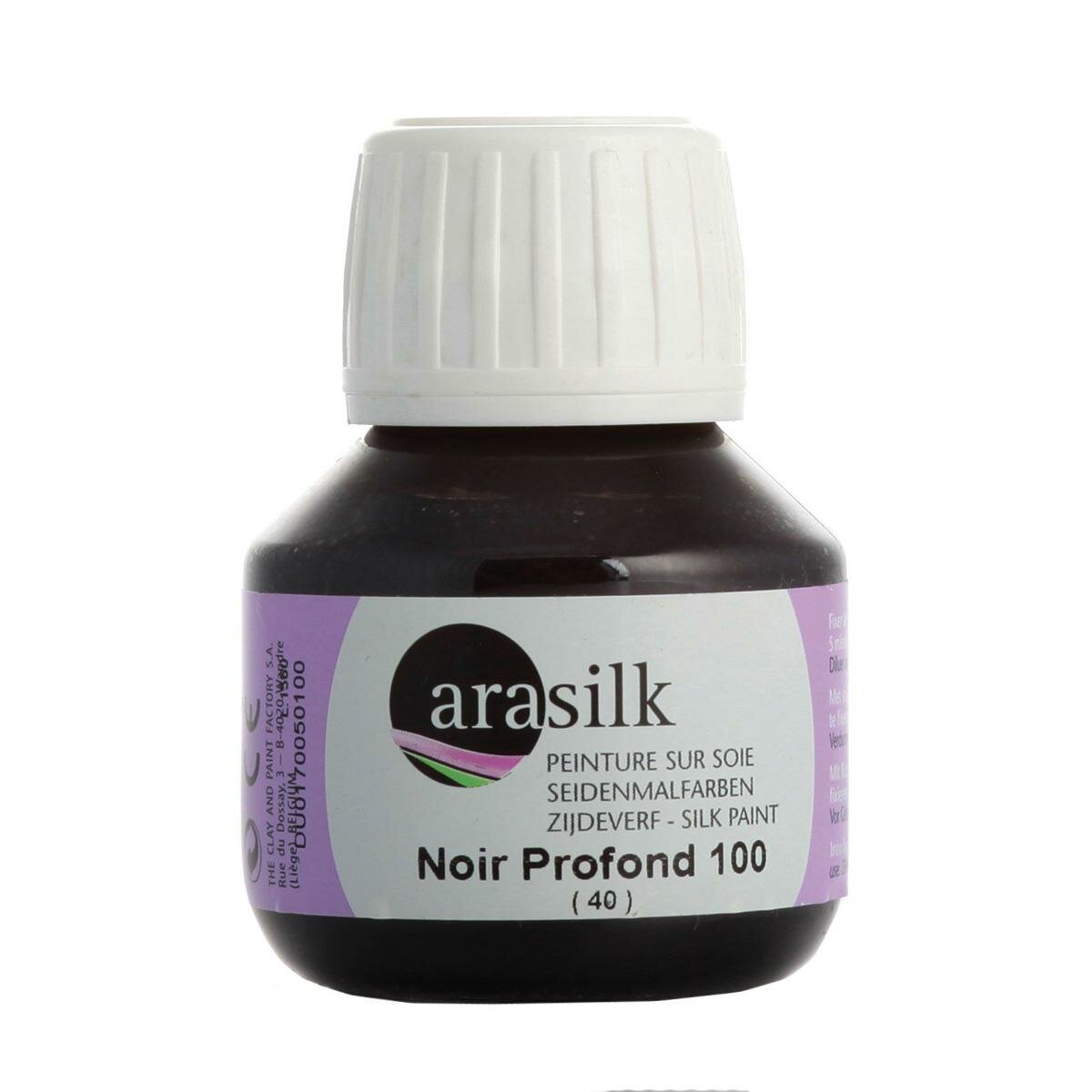 Краска для шелка H Dupont "Arasilk", цвет 100, черная, 50 мл, DU0170050