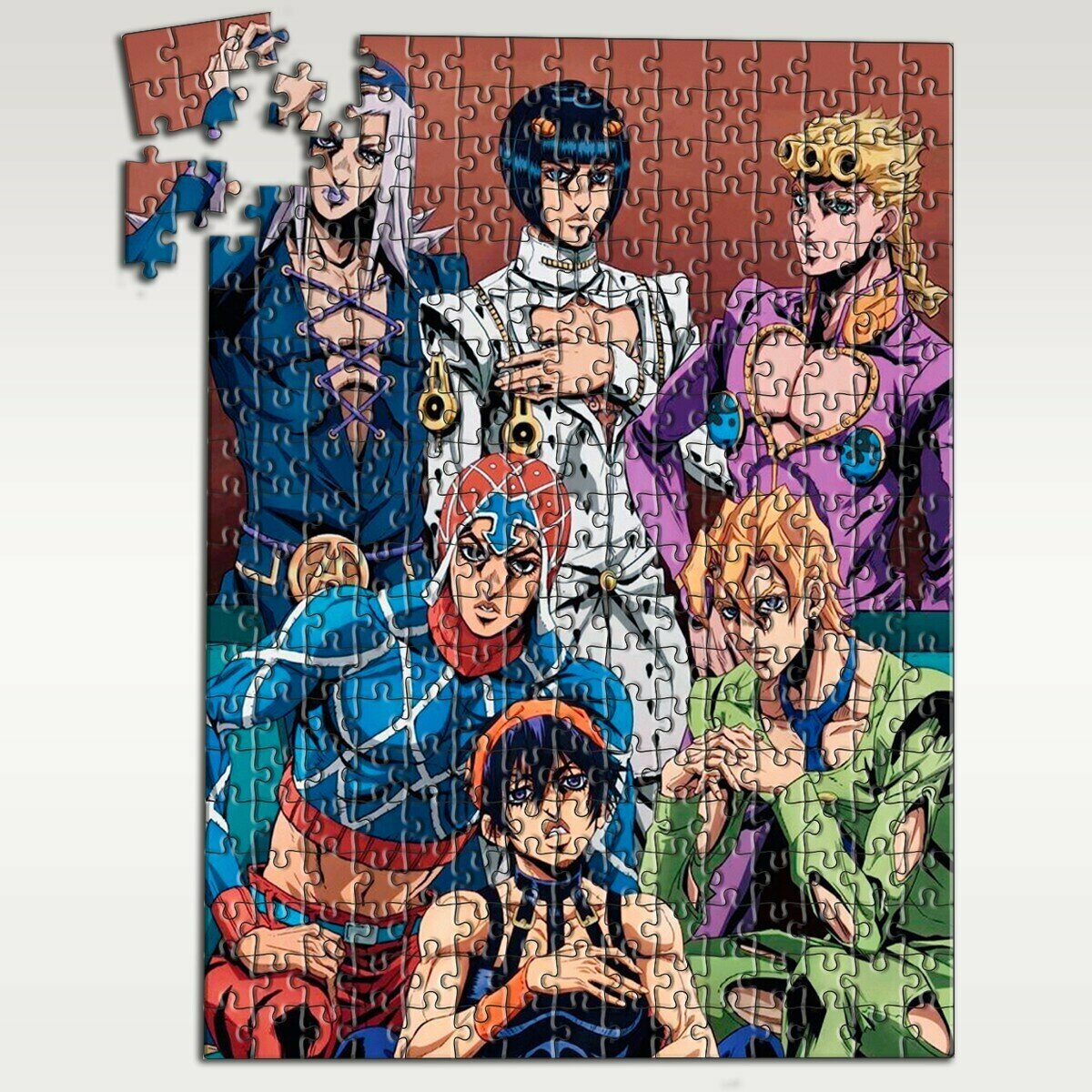 Пазл картонный А3: модель аниме JoJo ДжоДжо Джотаро Джоанна - 6715 П