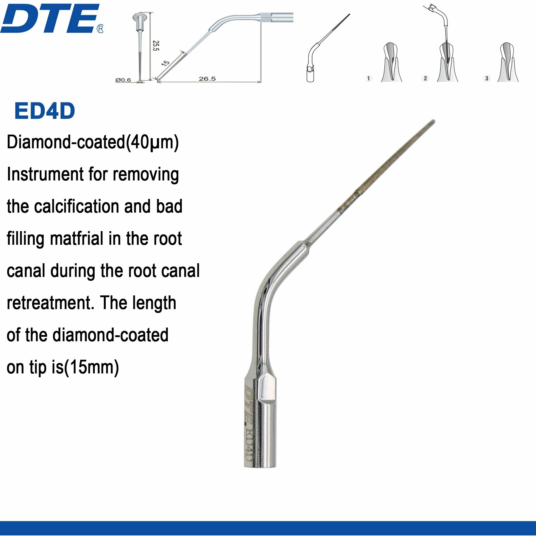 Наконечники Woodpecker DTE для ультразвукового скалера ED4D