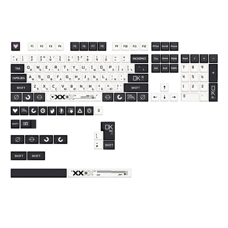 Keycaps Set XDA CSgo yesido PBT 128 клавиш, Цвет: Russian