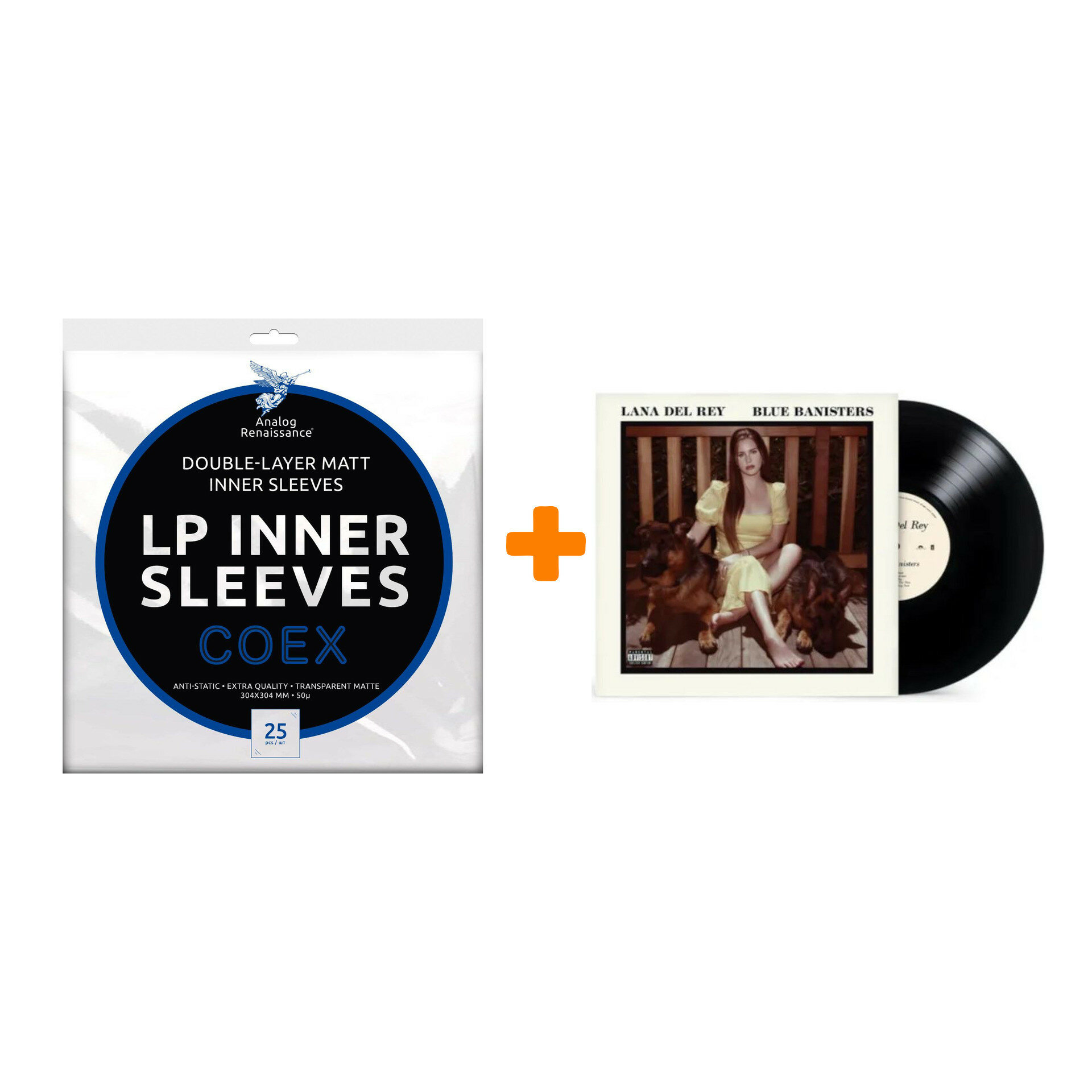 DEL REY LANA Blue Banisters 2LP + Конверты внутренние COEX для грампластинок 12" 25шт Набор