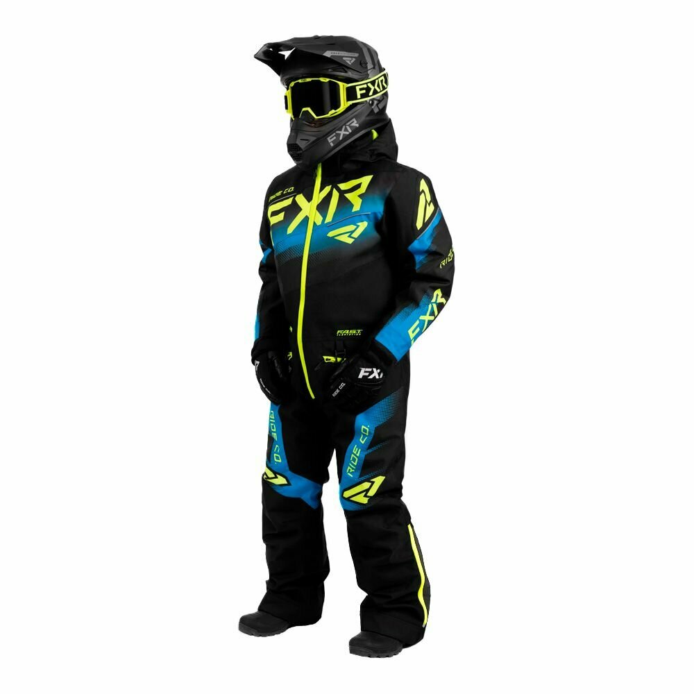 Комбинезон снегоходный FXR Boost с утеплителем (Black/Blue/Hi Vis, 2)