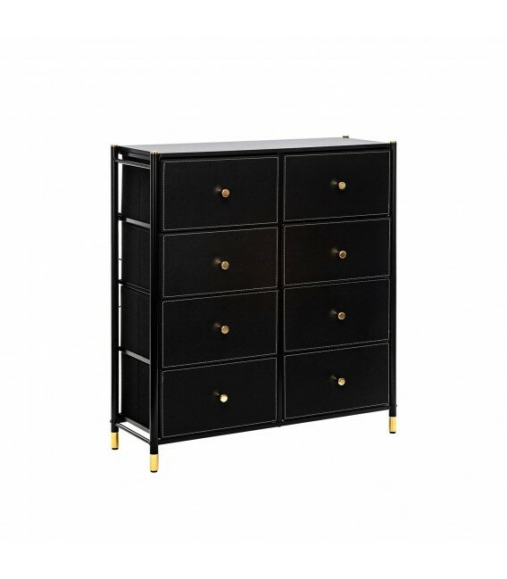 Комод Leset Хайди 8 ящиков, черный