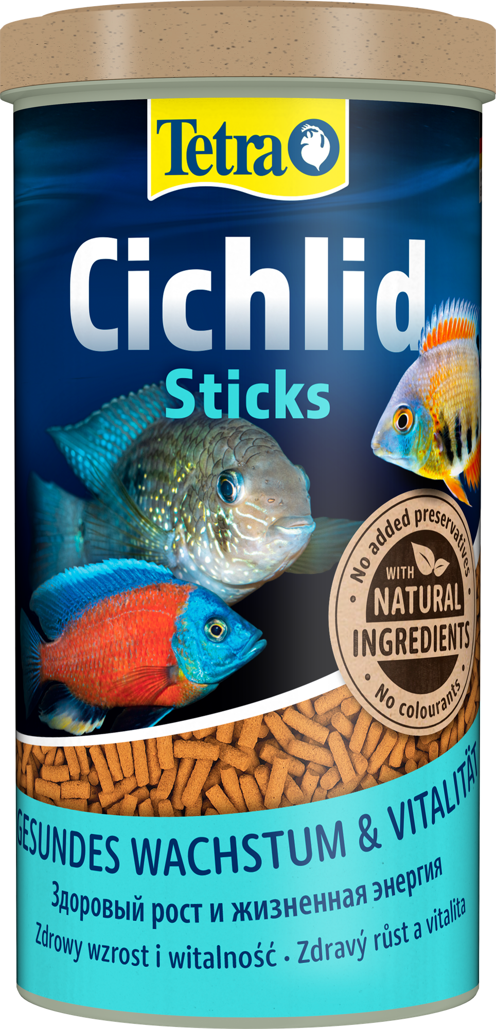 Корм Tetra Cichlid Sticks, палочки, для цихлид, 1 л