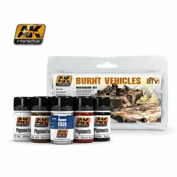 Набор красок AK Interactive Interactive Burnt Vehicle Set — фото 1