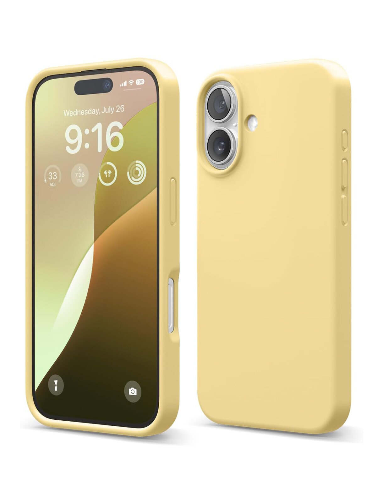 Elago для iPhone 16 чехол Soft silicone (Liquid) Yellow