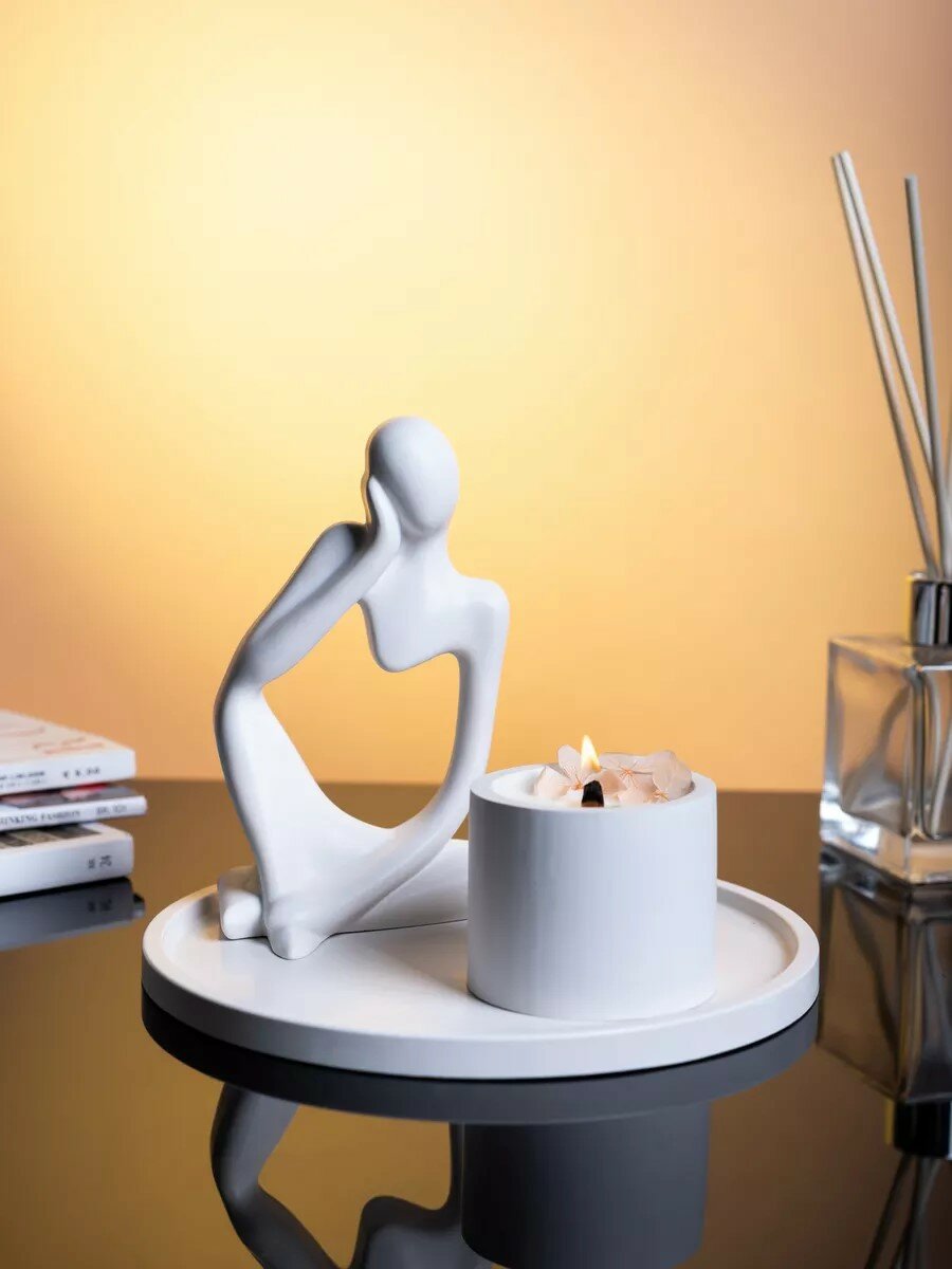 Статуэтка с аромасвечей для интерьера и декора дома SHE.STYLE.Home.Emotions