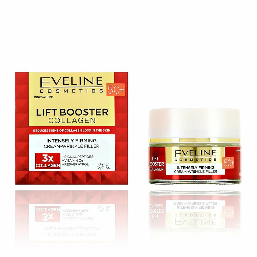 Крем-корректор для лица EVELINE LIFT BOOSTER COLLAGEN 50+ против морщин 50 мл