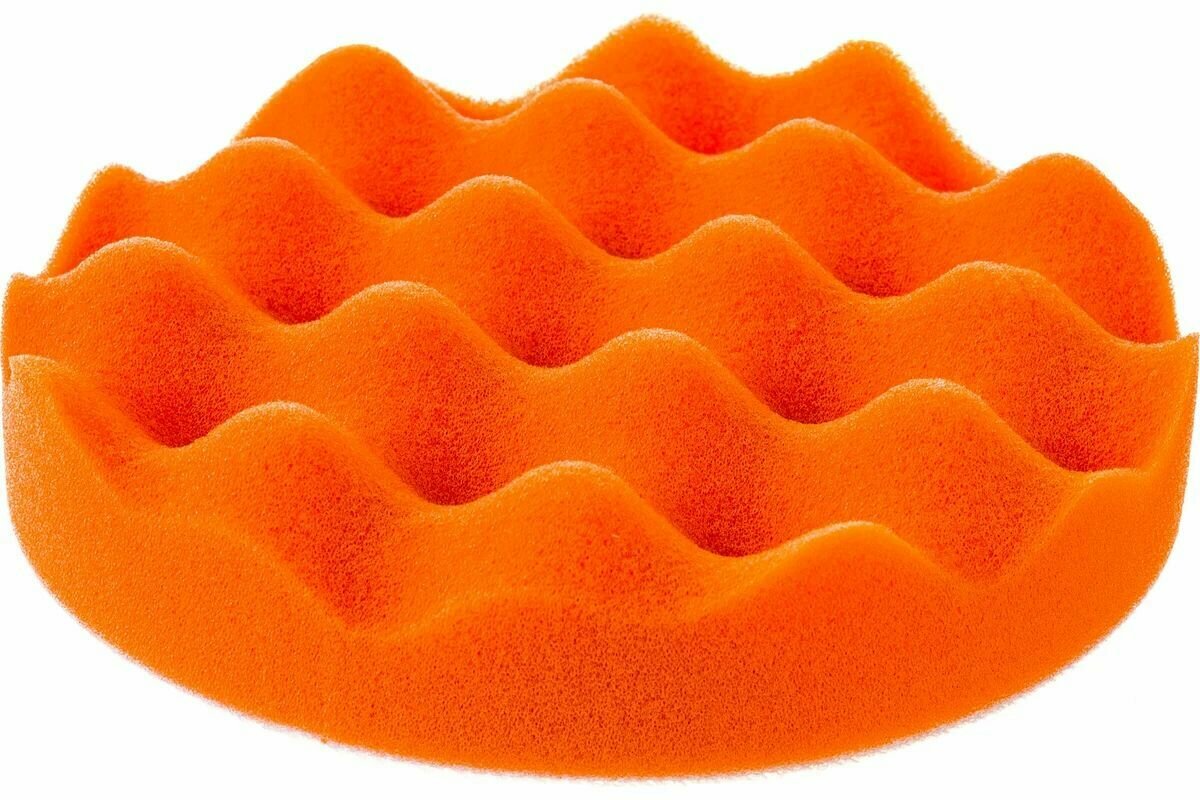 Губка для полировки самоцепляющаяся 150мм (цвет оранжевый) ROCKFORCE