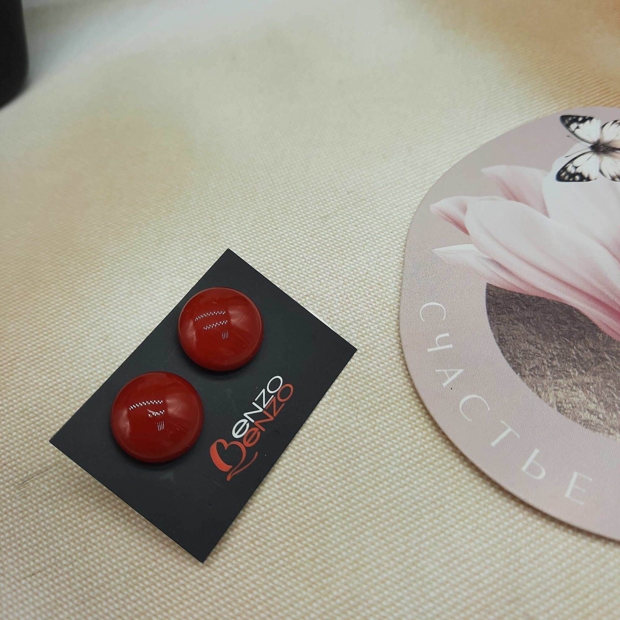 Серьги пусеты, муранское стекло