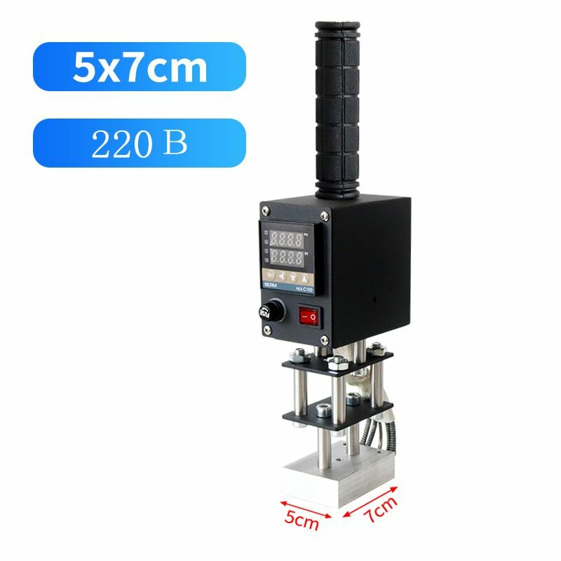 ZONESUN ручная машина для горячего тиснения, термопресс, цифровой инструмент для кожи, бумаги, дерева, Пользовательский логотип, фольга, штамп