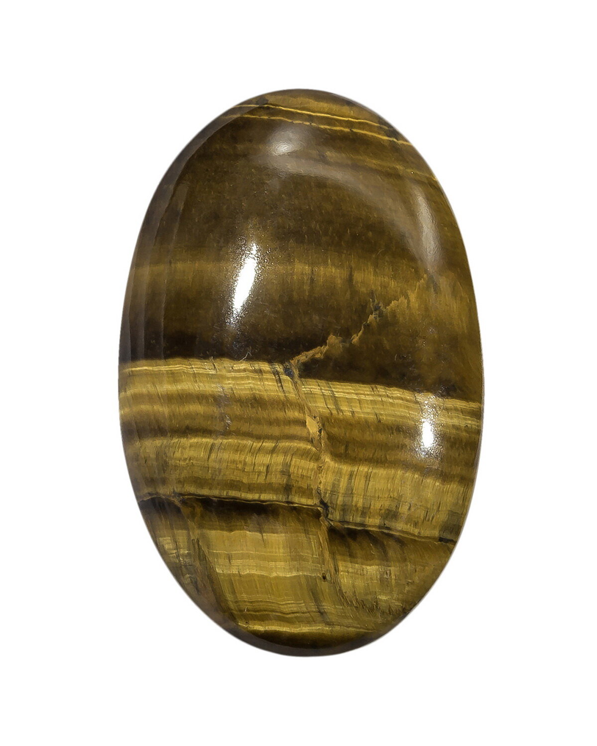 Кабошон Тигровый глаз, натуральный минерал, размер: 42х26х5 мм.