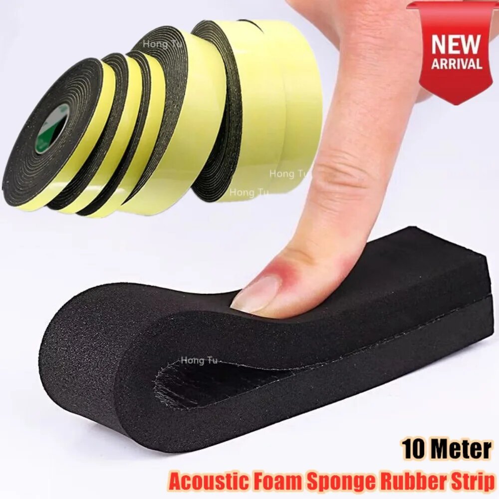 Самоadhesive EVA уплотнительная лента чёрная 10 м 10mm x 15mm x 2m