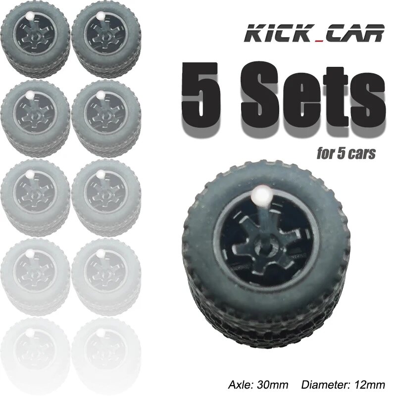 KicarMod резиновые колеса 1/64 для Hot Wheels 5 шт TOY714