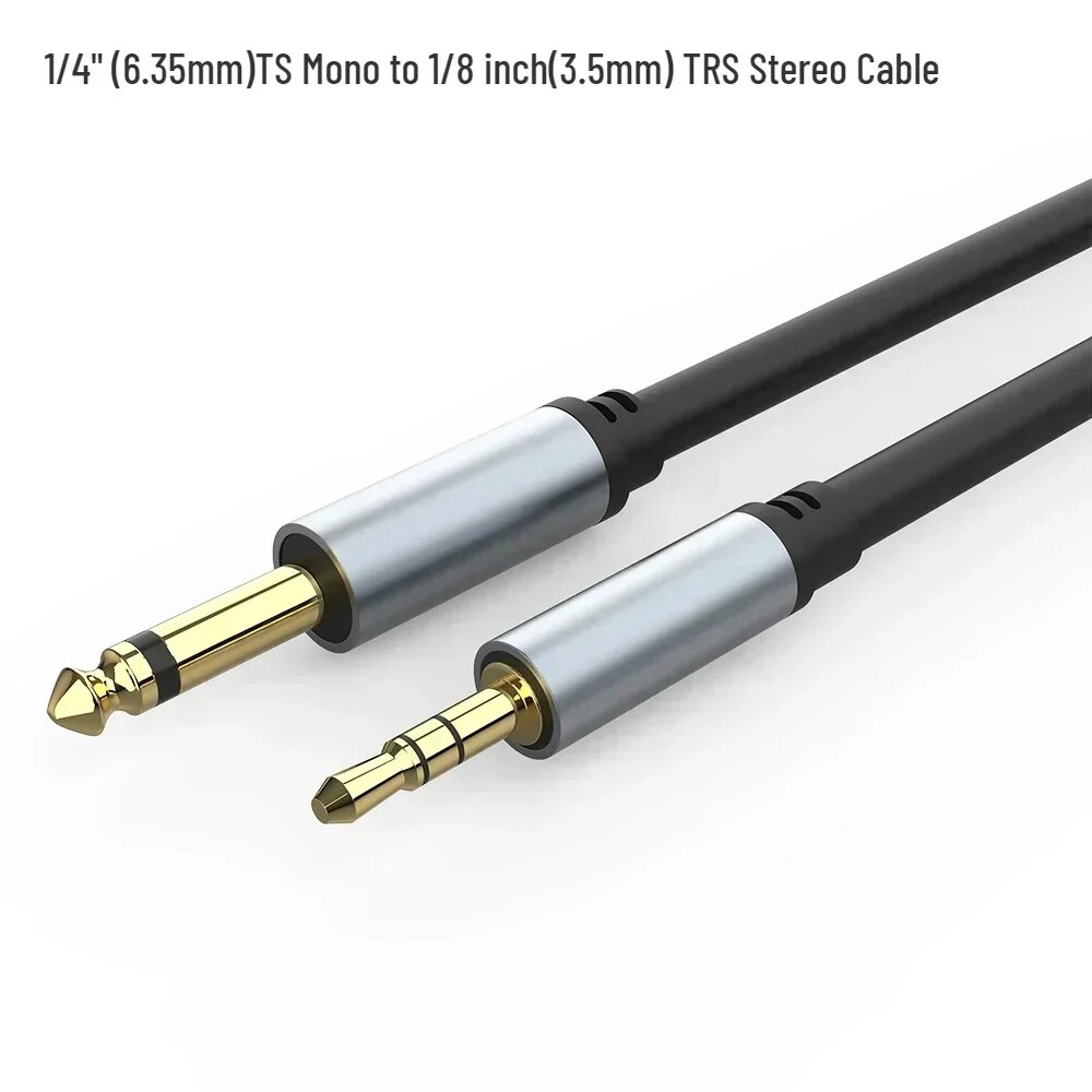 Аудиокабель 1/4" (6.35mm) TS Mono to 1/8 inch(3.5mm) TRS Stereo, 1m