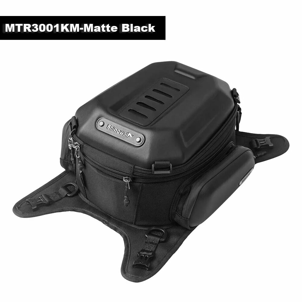 Сумка на бак для мотоцикла Rhinowalk, водонепроницаемая, 15 л-18 л, расширяемая, жесткая, передняя седельная сумка с двигателем, рюкзак для хранения езды, багажа