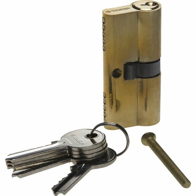Механизм цилиндровый ЗУБР 60 мм, 5-PIN, 5 шт, тип ключ-ключ
