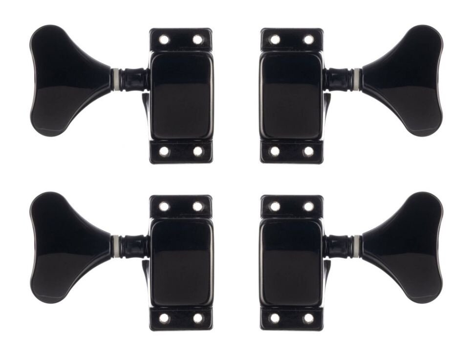 Колки 2+2 для бас-гитары, Paxphil JB-120C-2+2-BK, черный