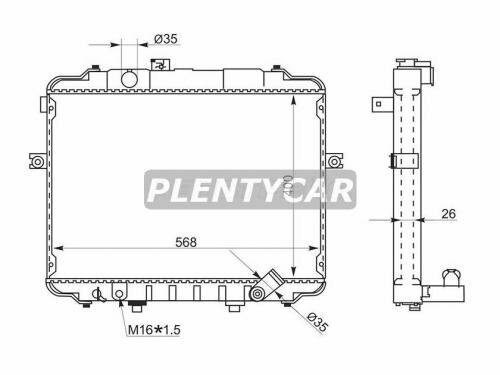 Радиатор hyundai h100/porter (tagaz)/grace 94- Sat HY0011 Hyundai / Kia (Mobis): 25300-43020 25300-43150 25300-4B600