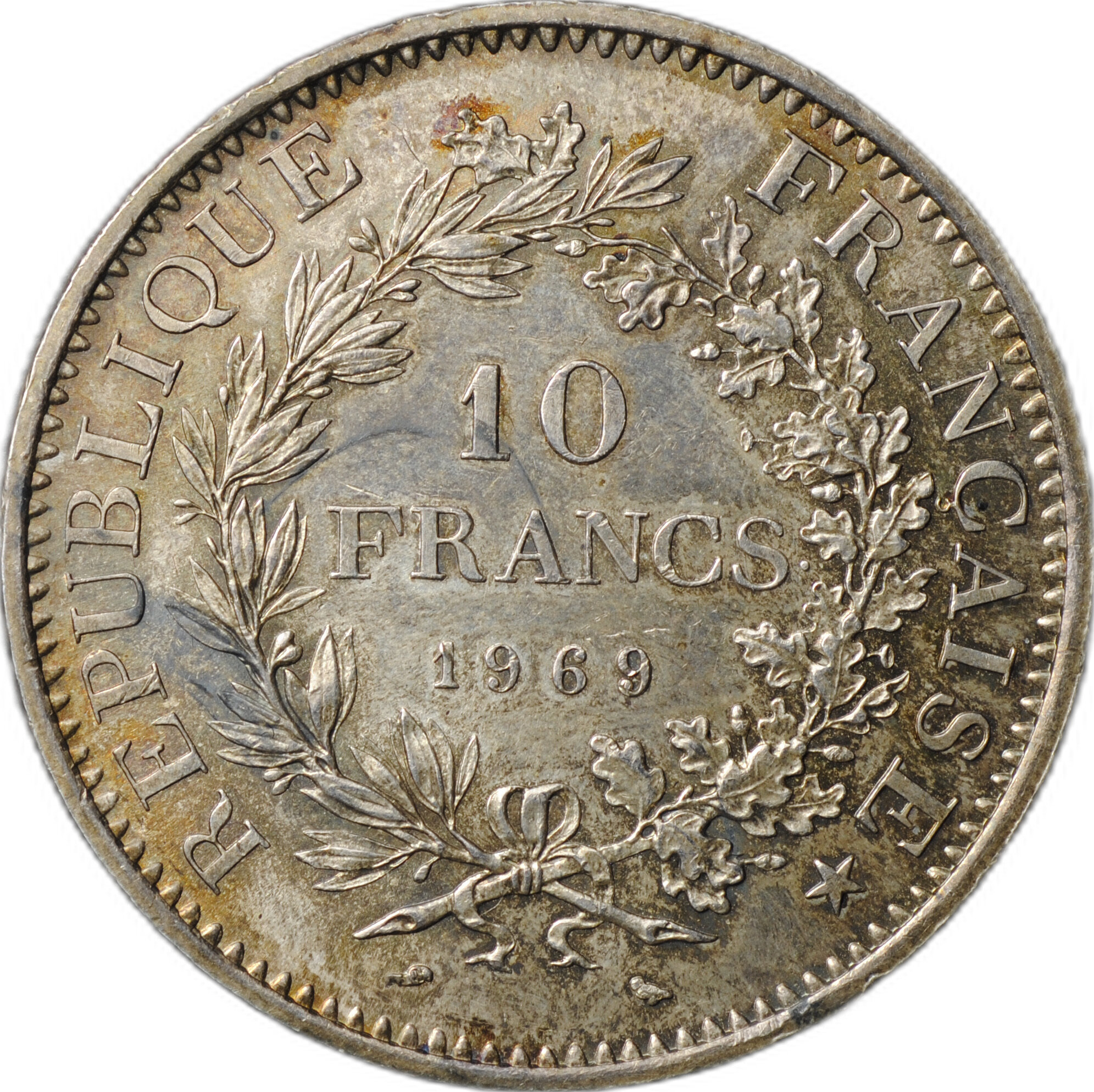 Монета 10 франков 1969 Франция