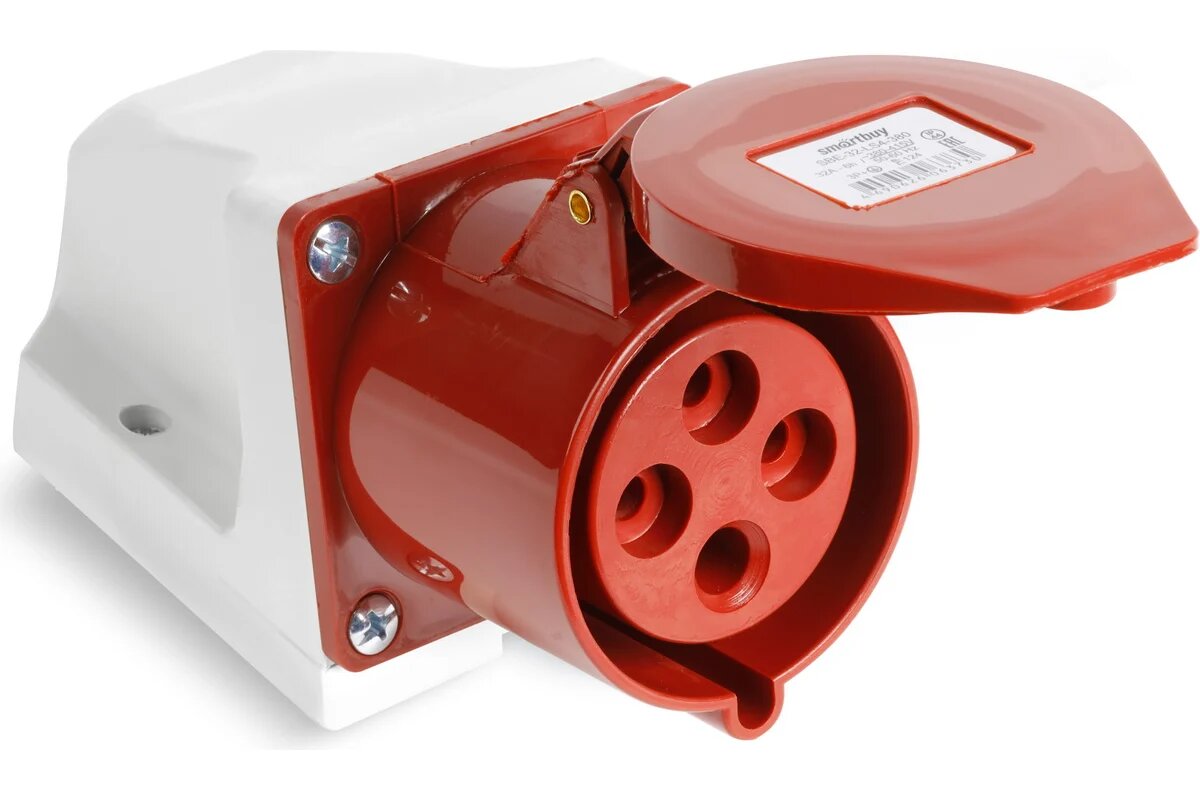 Smartbuy Розетка стационарная наружная 3Р+РЕ 32 А 380 В IP44 SBE-32-LS4-380 для улицы