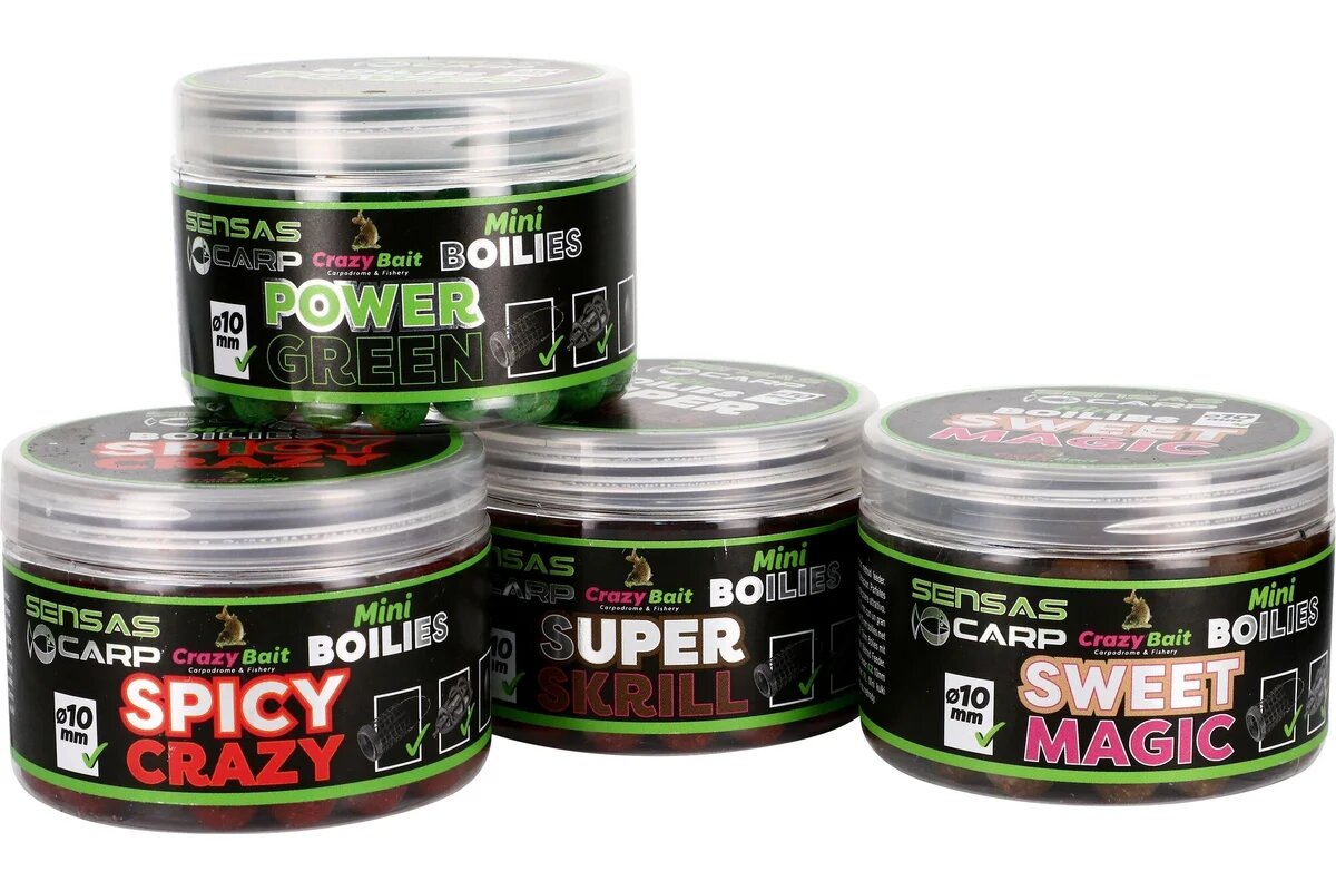 Sensas Мини бойлы Crazy Bait MAGIC FRUITY 10 мм, 0.08 кг, аромат для прудовой ловли