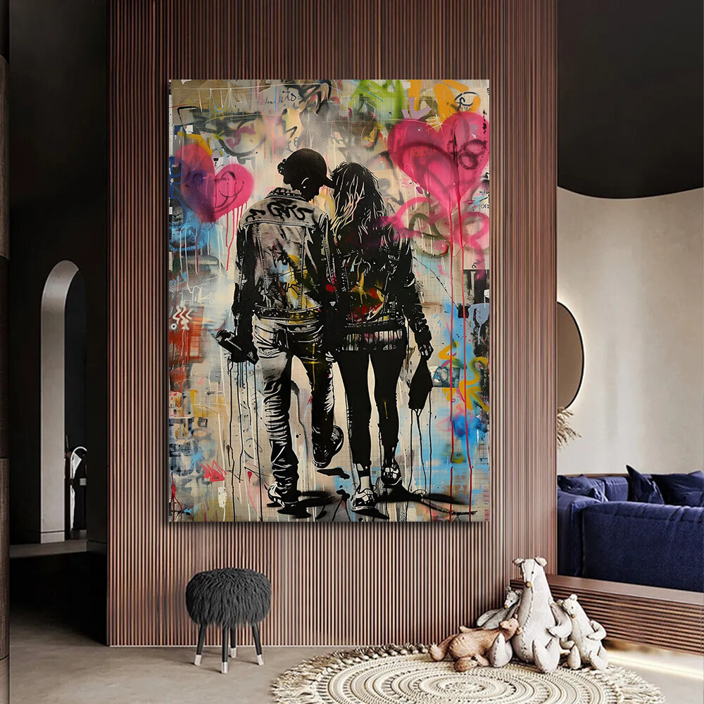 Бэнкси / Banksy - картина для интерьера / на стену, бэнкси постер, 50х70 см.