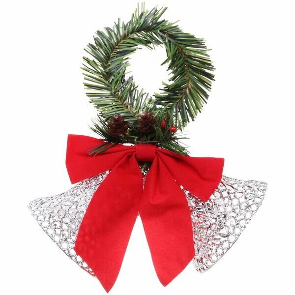 Украшение новогоднее Серпантин Волшебный звон 18х10х14 см, цвет серебро