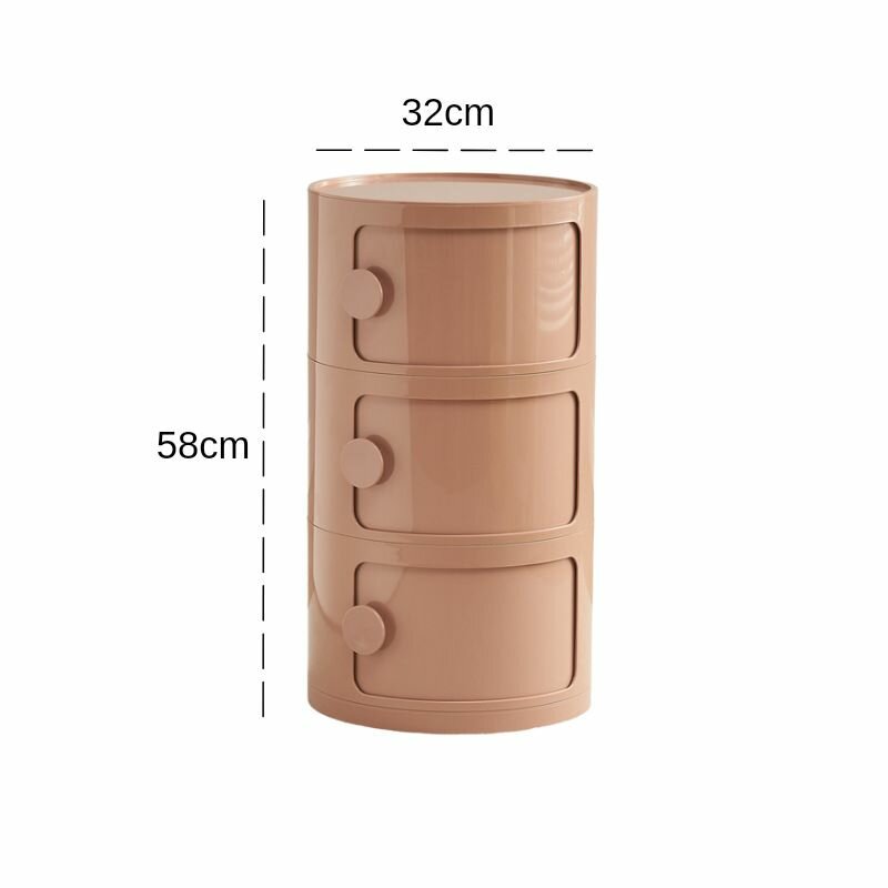 Простая многоярусная круглая тумбочка