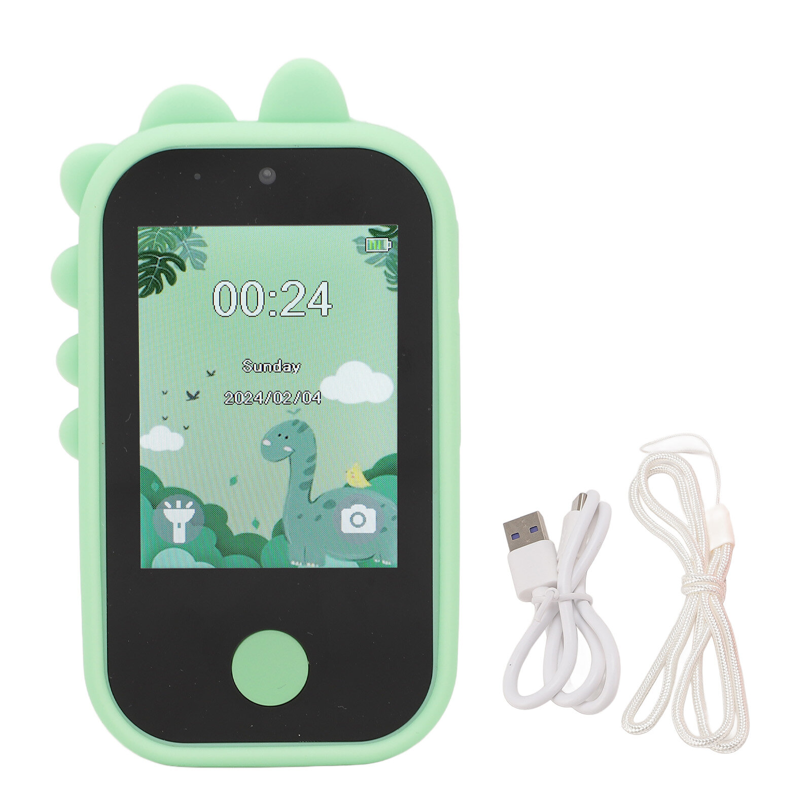 1080P 48MP Digital Camera 2.8in IPS Touch Screen MP3 Music Player Children Phone with Selfie Green