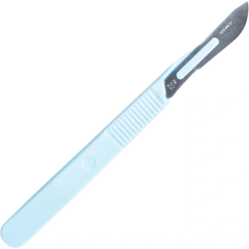 Скальпель хирург, однораз, р-22 КПИ, 10шт/уп