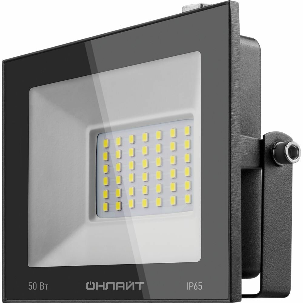 Прожектор светодиодный 50 ВТ LED онлайт OFL-50-6K-IP65-LED 71660 71 660