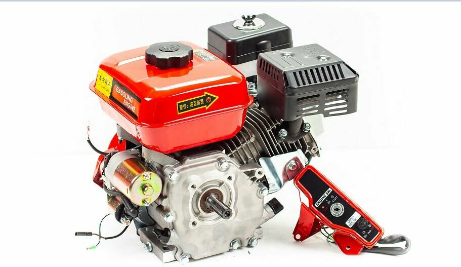 Двигатель 168F 6.5HP бензин (электростартер, вал 20мм, под шпонку)