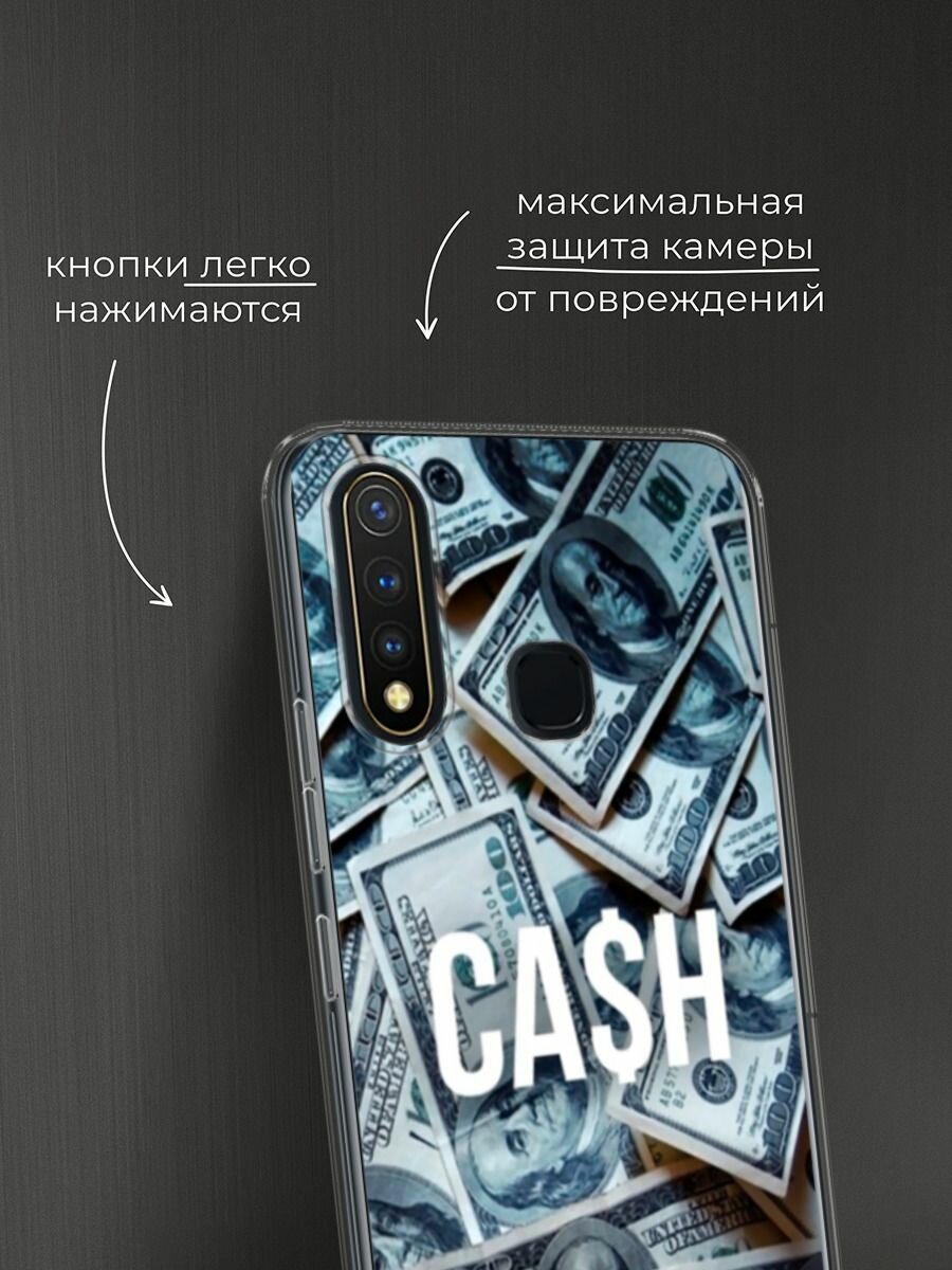 Силиконовый чехол на Vivo Y19 / Виво Y19 с принтом "Cash" — фото 1