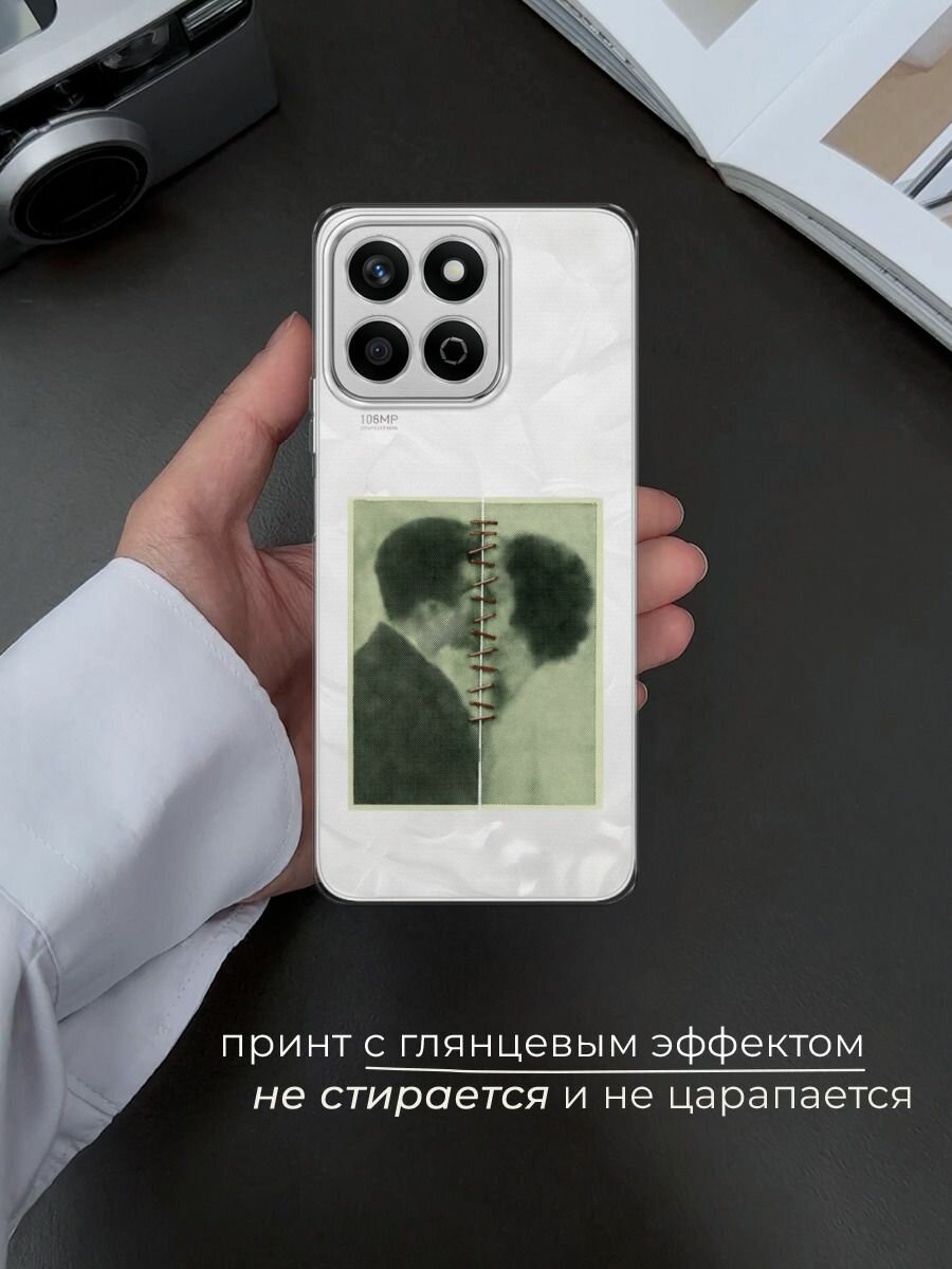 Чехол на Honor X7c / Хонор X7c с принтом "Разделенный поцелуй" — фото 1
